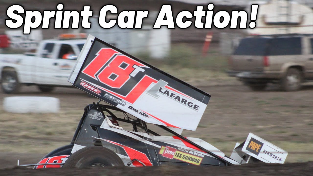 Saturday Sprint Car Action at the Southern Oregon Speedway! - YouTube