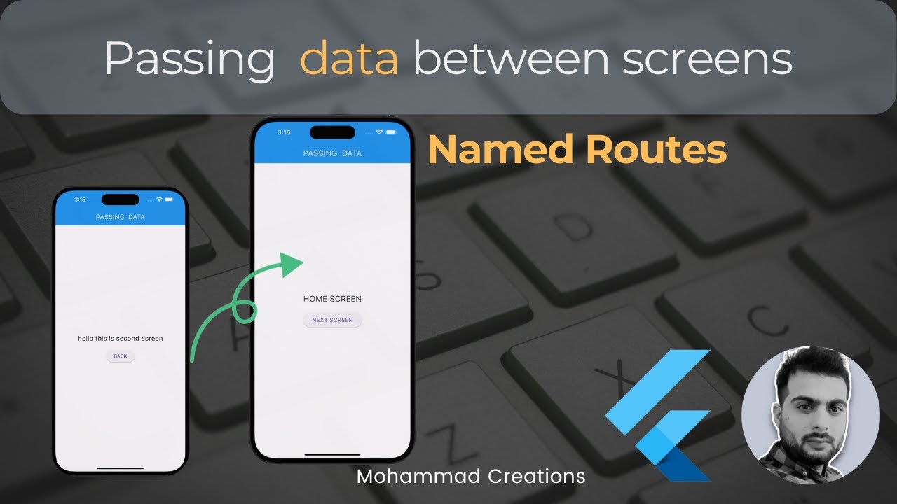 Passing data between screen | Named Routes | Lecture 23 - YouTube