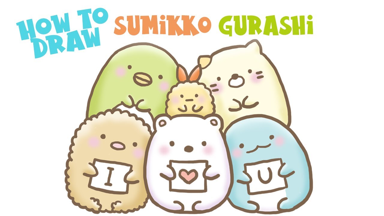 How to Draw Sumikko Gurashi 角落生物 (step by step) すみっこぐらしの描き方 - YouTube