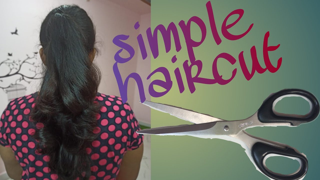 easy haircut at home || simple layer cut - YouTube