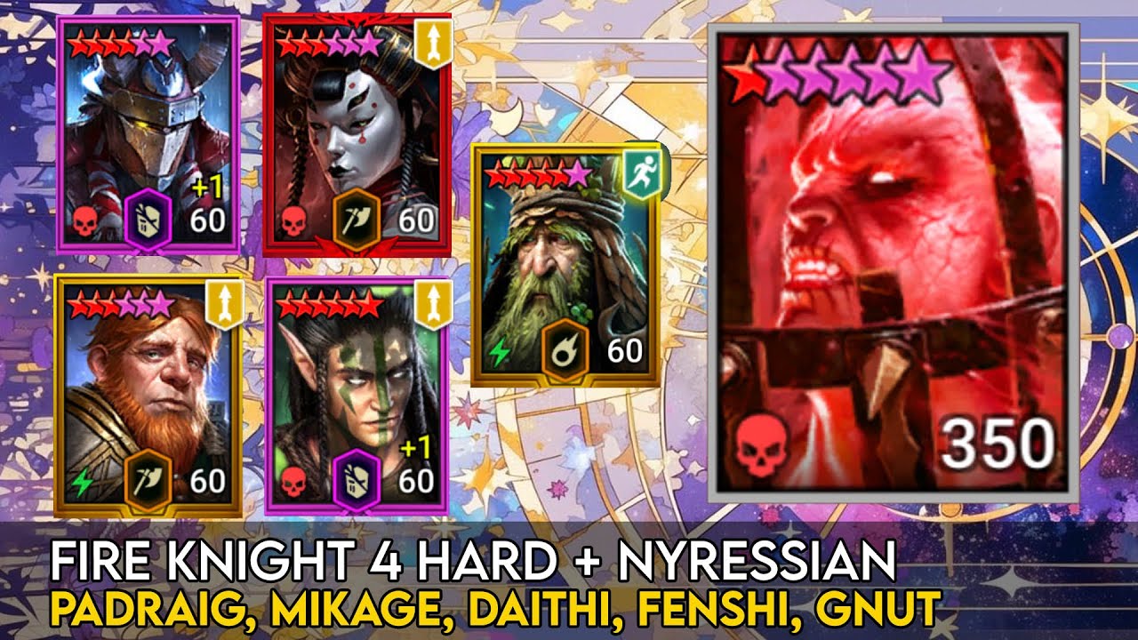 Fire Knight 4 Hard Nyresan Only - Mikage, Padraig, Daithi, Fenshi, Gnut ...