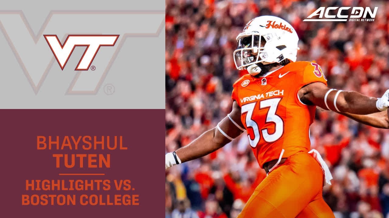 Virginia Tech RB Bhayshul Tuten Breaks All-Time Record - YouTube