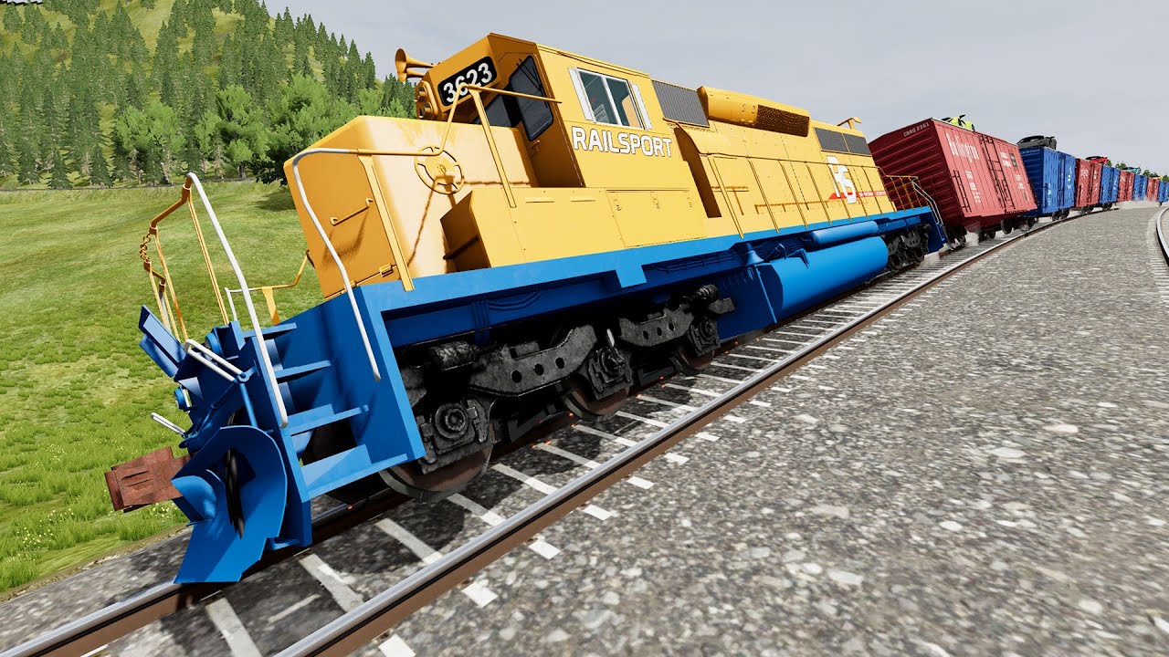 Realistic Train Crashes #15 - Beamng.Drive - YouTube