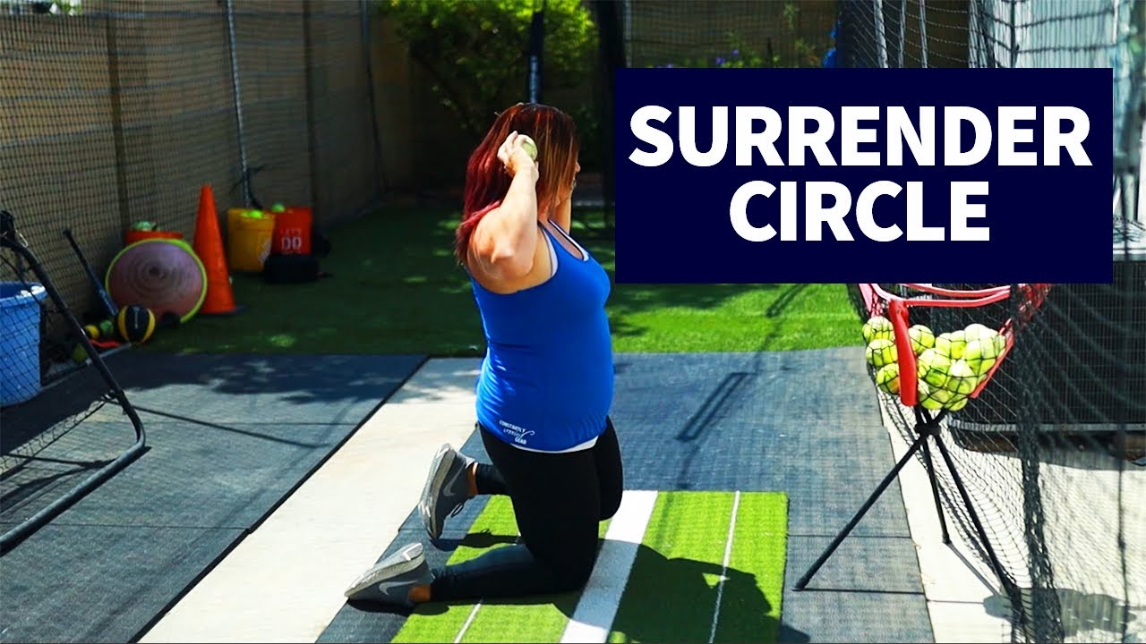 SOFTBALL PITCHING DRILL FOR SPEED (ARM CIRCLE W/ SURRENDER DRILL) - YouTube