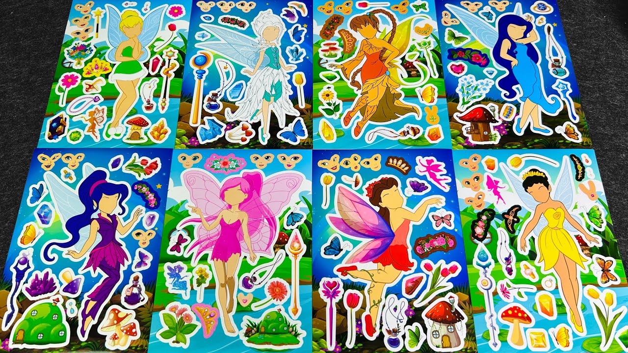 ASMR Satisfying Sticker Decoration Tinker Bell, Fairies & Friends ...