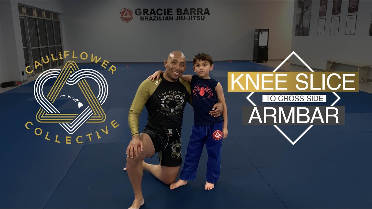 Knee Slice to Cross Side Armbar. Learn Jiu Jitsu with Cauliflower ...