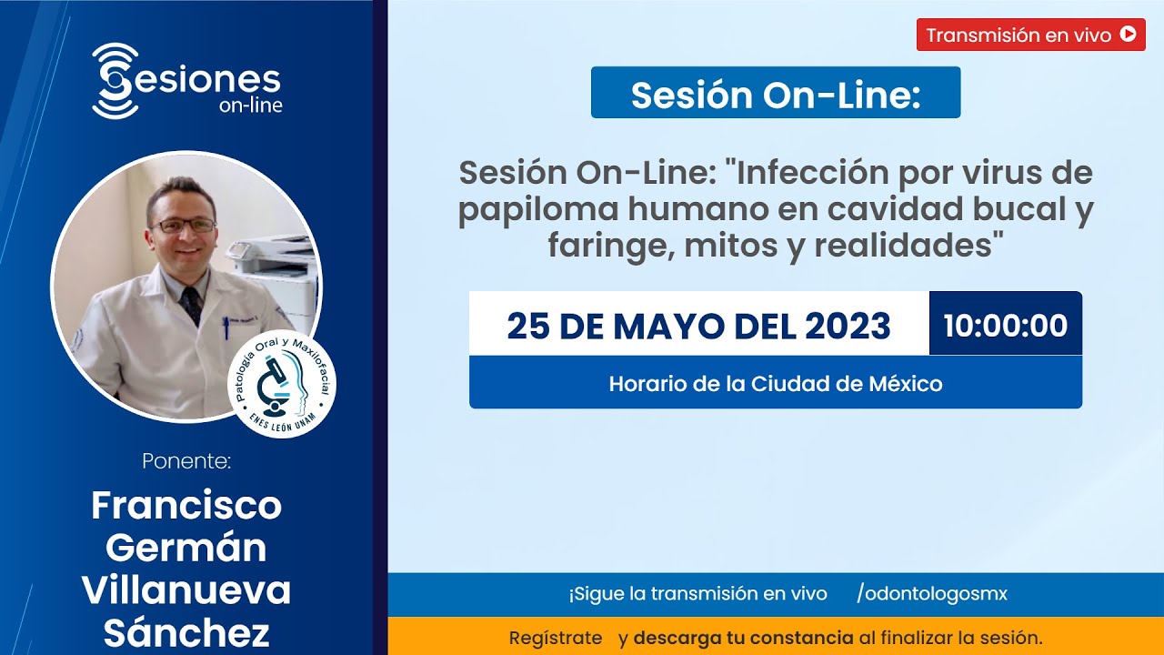 Sesión On-Line: "Infección por virus de papiloma humano en cavidad ...