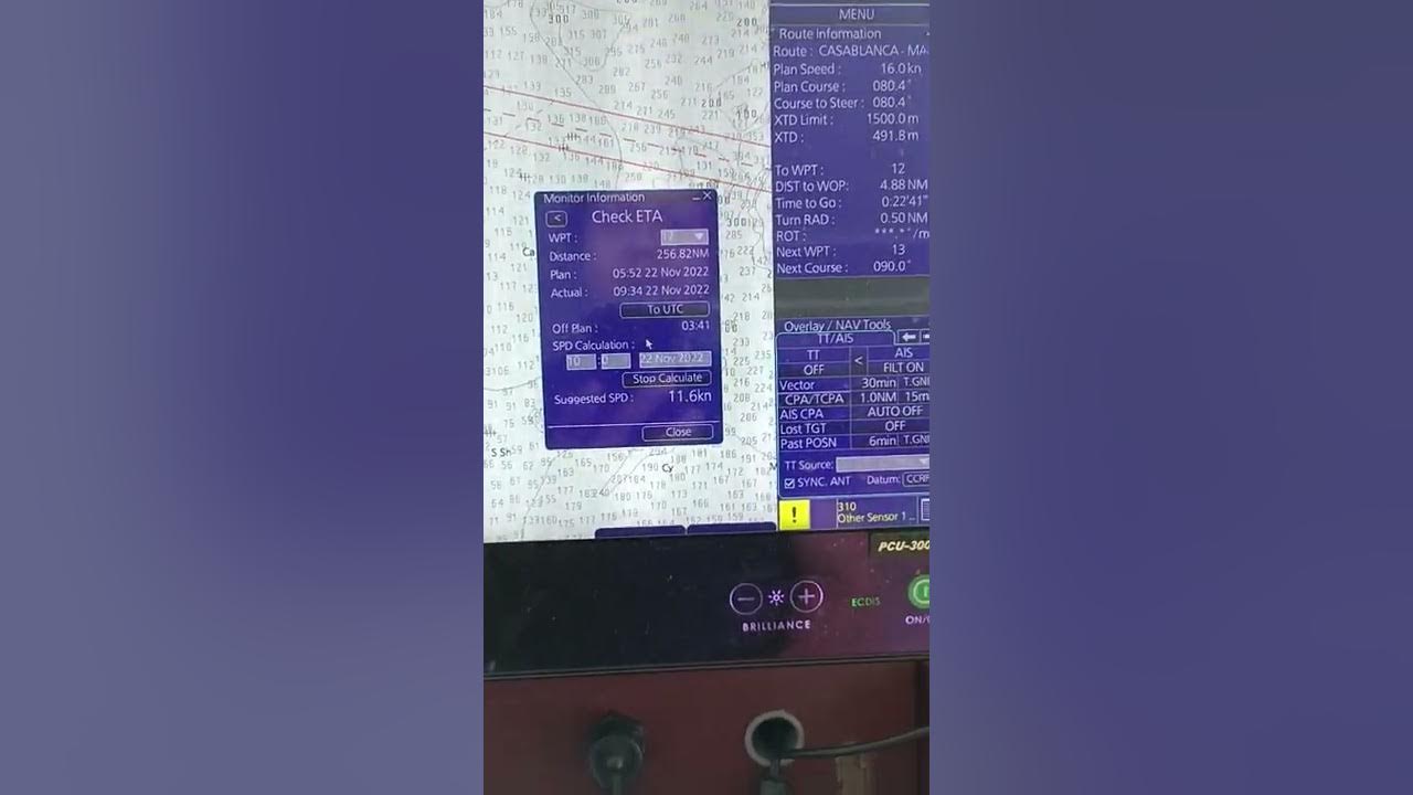 ETA Calculation Table Furuno FMD ECDIS - YouTube