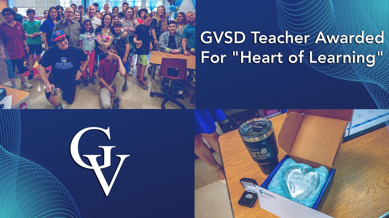GVSD Teacher awarded for "Heart of Learning" - YouTube