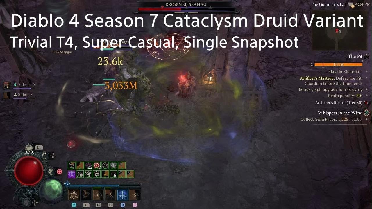 Diablo IV - Season 7 Casual Cataclysm Druid, One Snapshot Only, Pit 80 ...