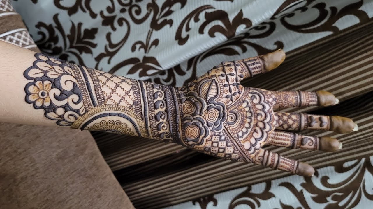 How To Make Full Hand 3D Bridal Henna Design 2023|| Easy 3D Henna ...