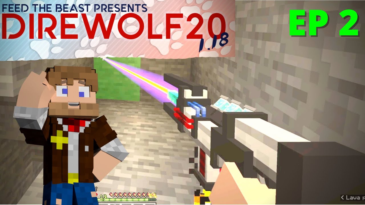 Direwolf20 1.18 Lets Play | Resource Grinding with Mining Gadgets Laser ...