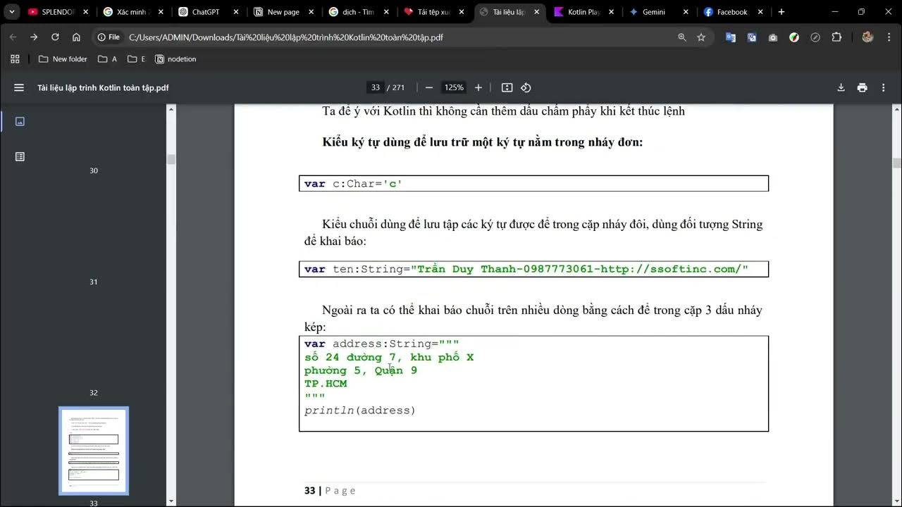 Bài 6-Kiểu dữ liệu và cách khai báo biến trong Kotlin - YouTube