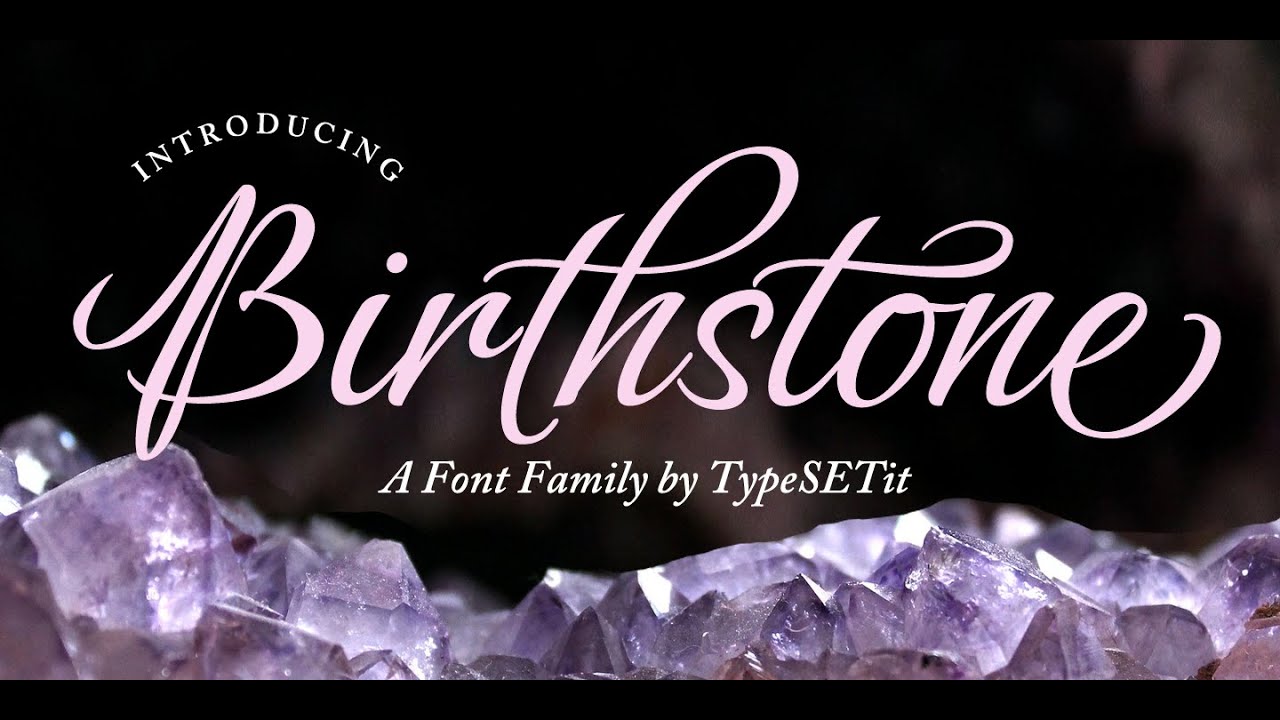 Birthstone Font— A demonstration - YouTube