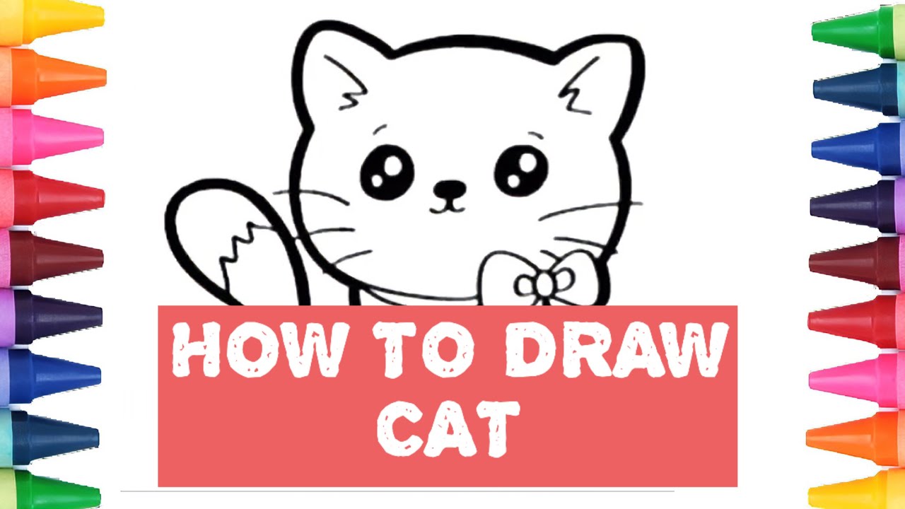 Belajar Cara Menggambar Kucing - How TO DRAW CAT - YouTube