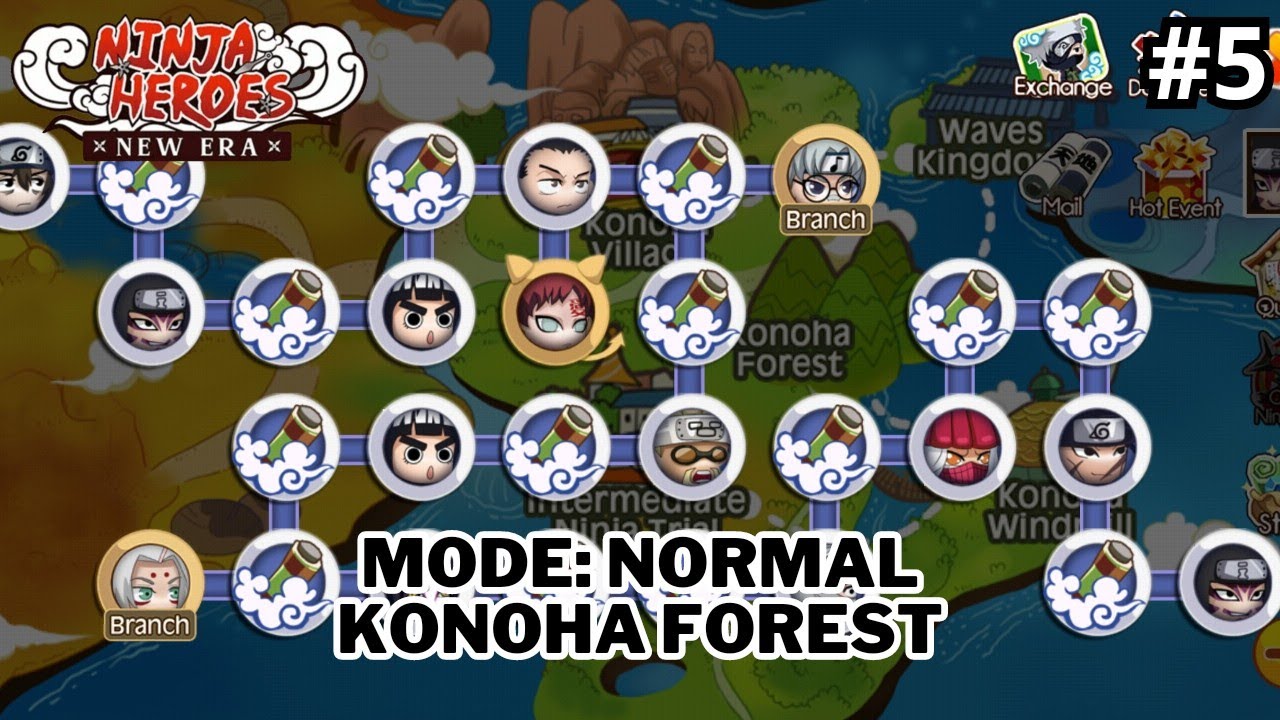 Battle Di Konoha Forest Mode Normal - Ninja Heroes New Era - YouTube