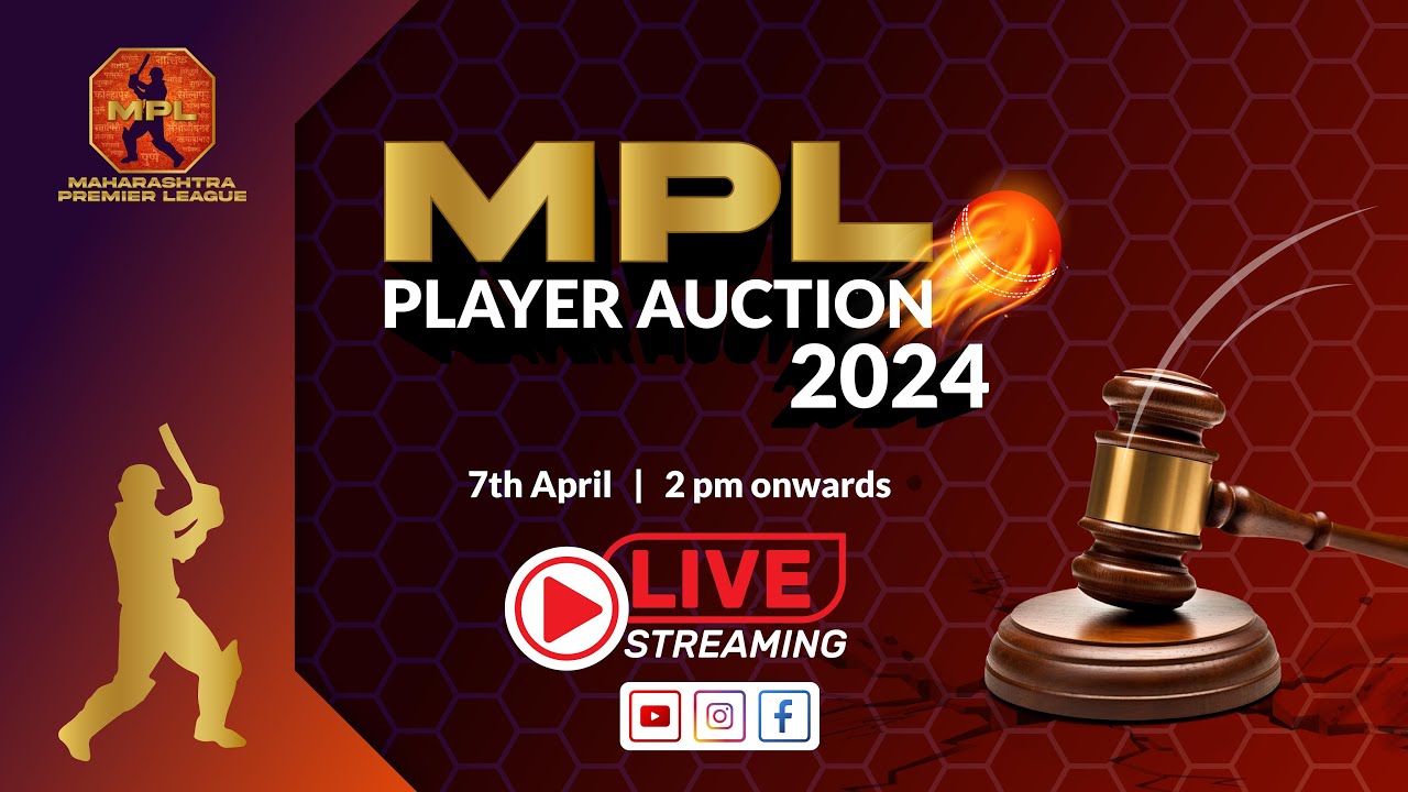MPL PLAYER AUCTION || MAHARASHTRA PREMIER LEAUGUE 2024 - YouTube
