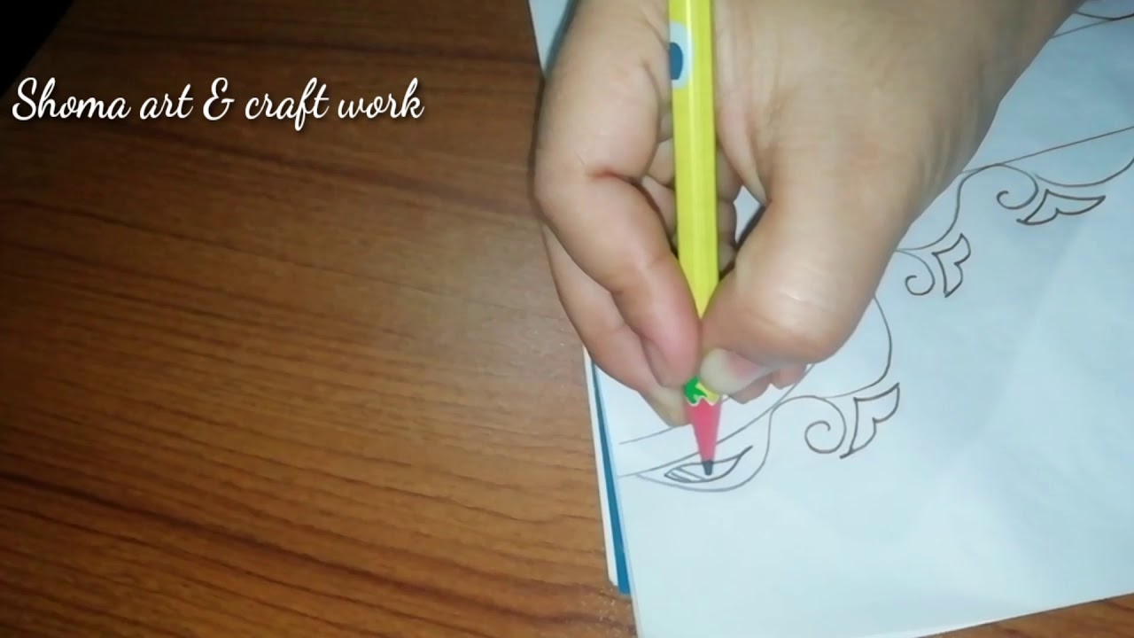 How to draw an easy neckline design for dress # No. 1 - YouTube