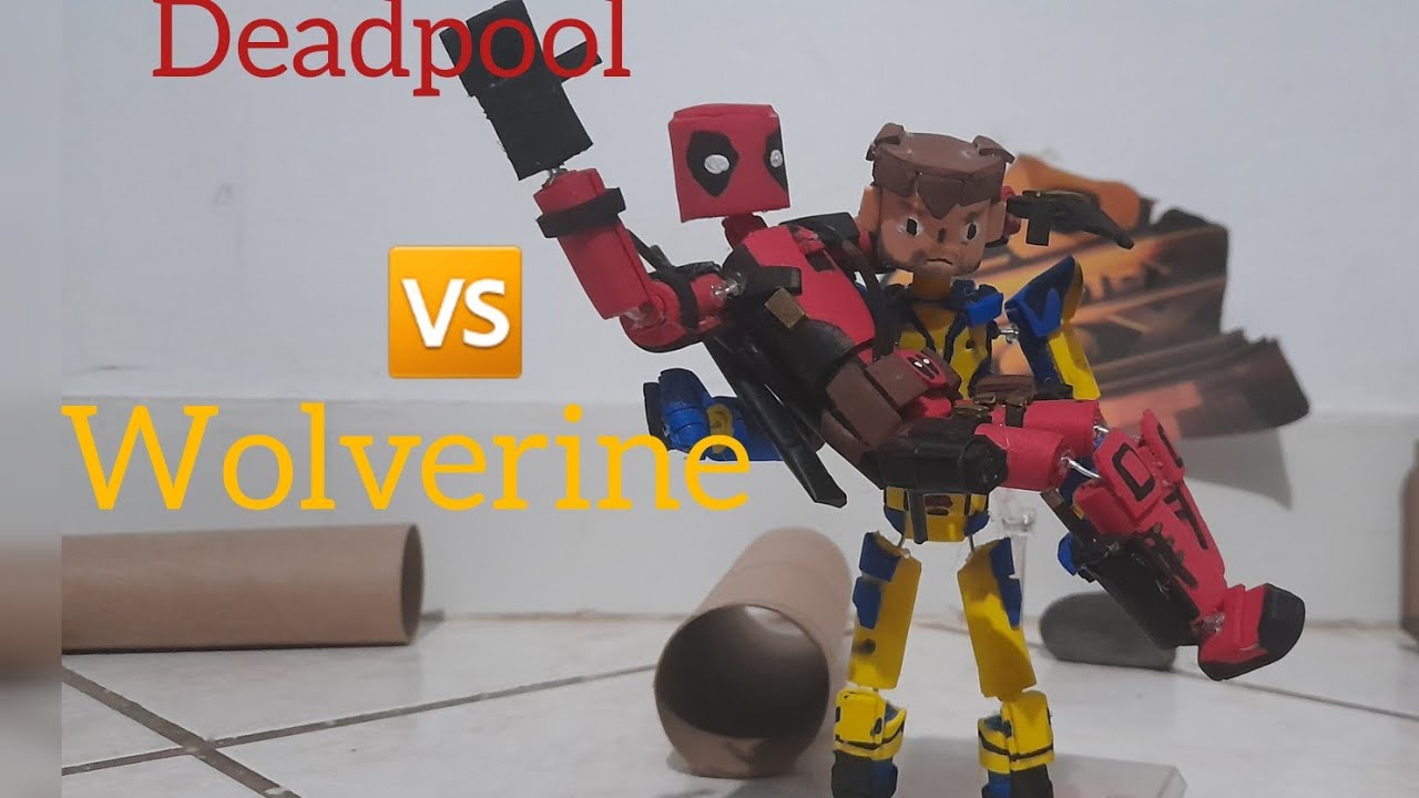 deadpool vs wolverine stop motion - YouTube