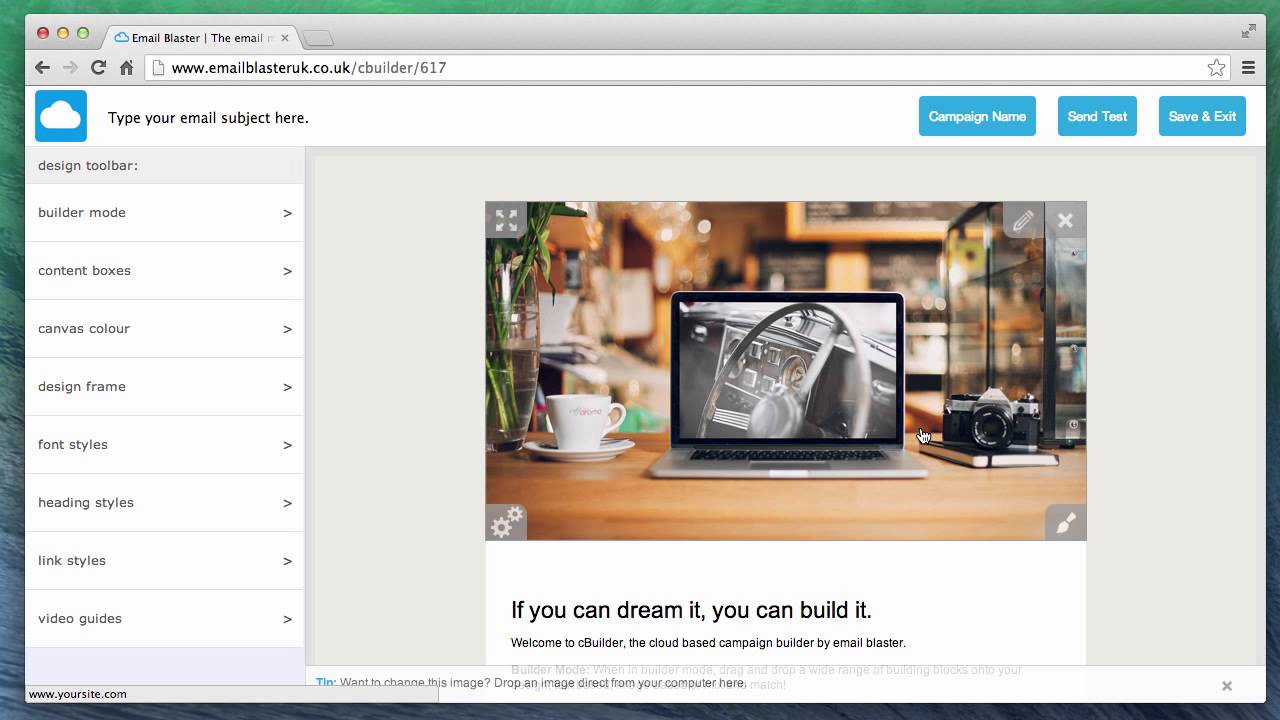 cBuilder 2.0 - Campaign Name & Email Subject - YouTube
