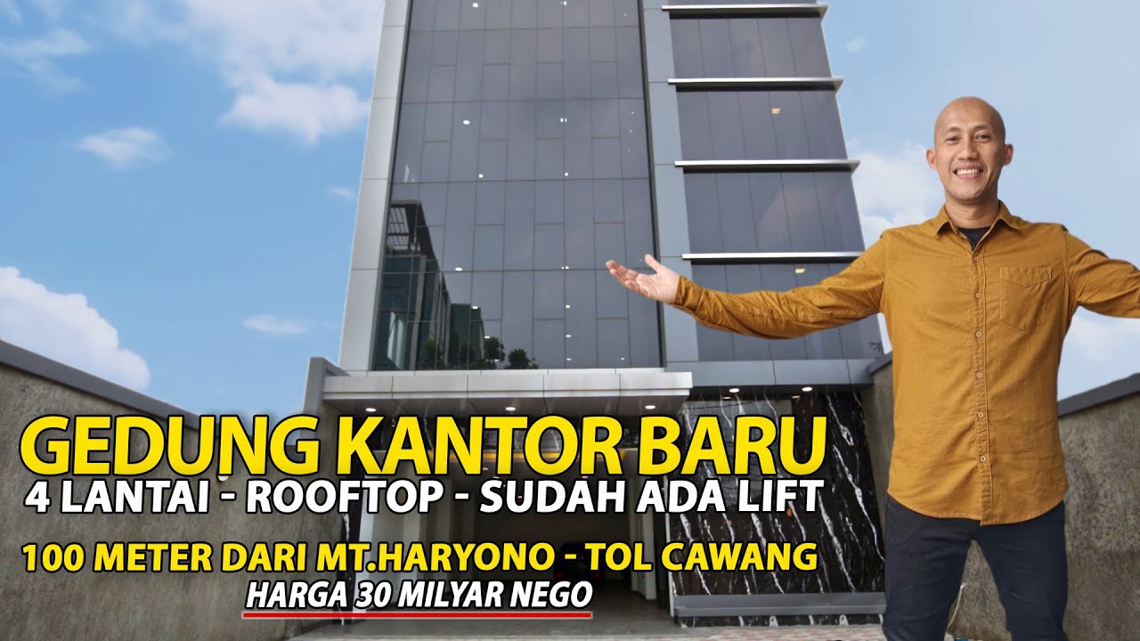 GEDUNG KANTOR BARU 4 LANTAI + ROOFTOP SUDAH ADA LIFT 100 METER DARI MT ...