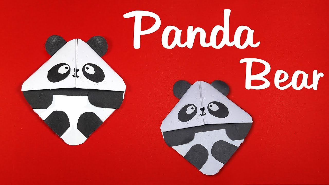 How to Make a Paper Panda Bookmark - Easy Panda Bear Bookmark DIY ...
