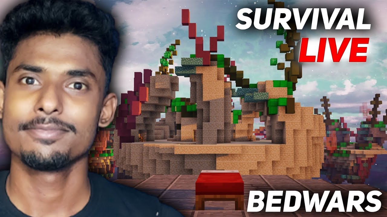 🔴 minecraft survival world exploring and plying bedwors with friends ...