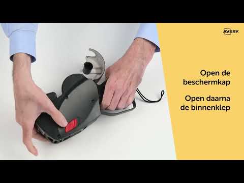 Hoe vervang ik de etiketrol in mijn Avery prijstang