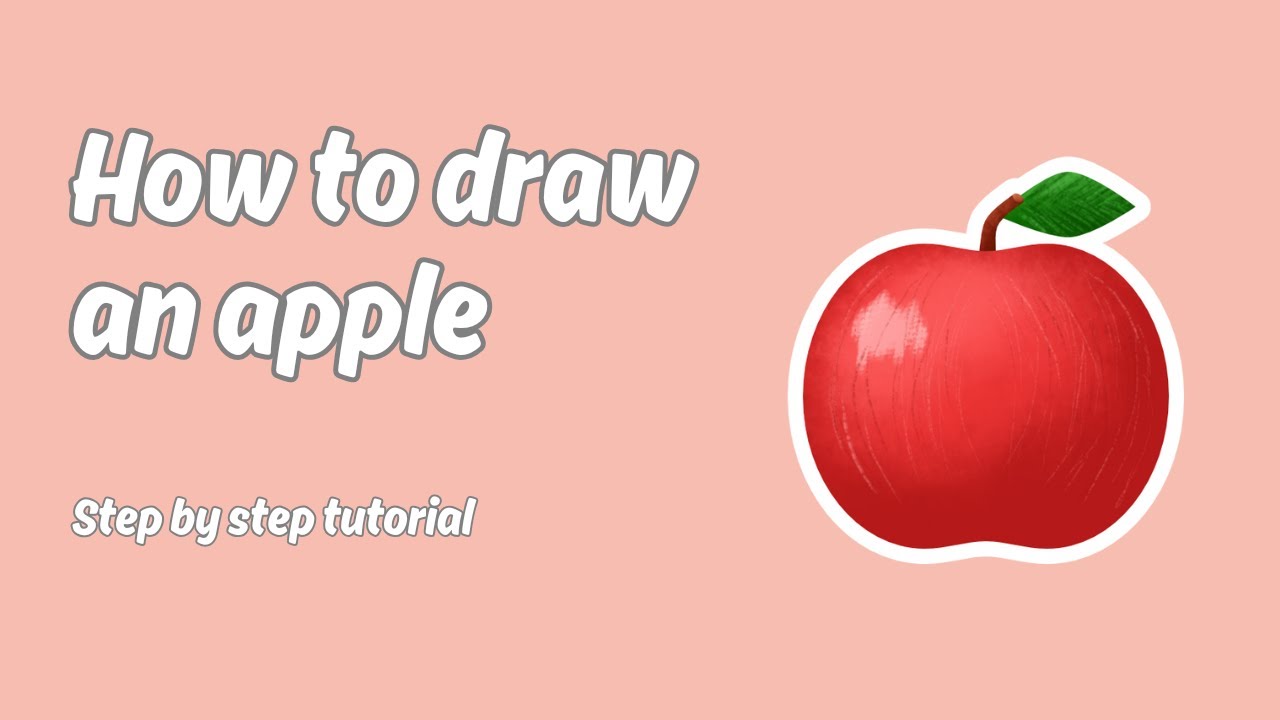 How to draw an apple 🍎 | Step by step tutorial | Digital art | Affinity ...
