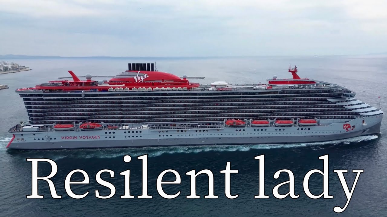 Resilent Lady @VirginVoyages in Piraeus, Athens, Greece - by drone [4K ...