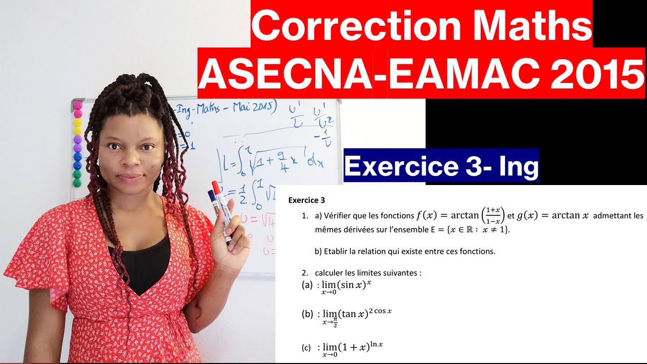 Correction de l'épreuve de Maths Concours ASECNA-EAMAC, Mai 2015-Exercice 3 - YouTube
