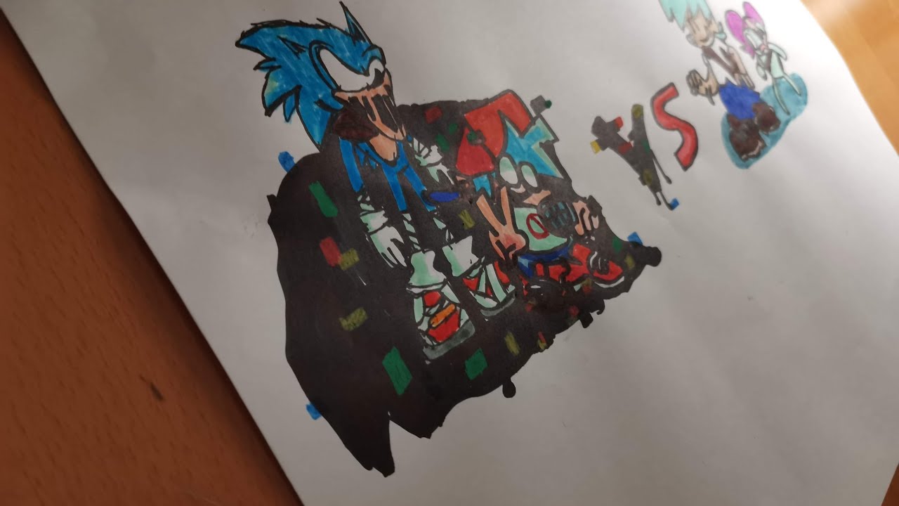 Drawing of Pibby corrupted ( pibby sonic & pibby Boyfriend vs Boyfriend ...