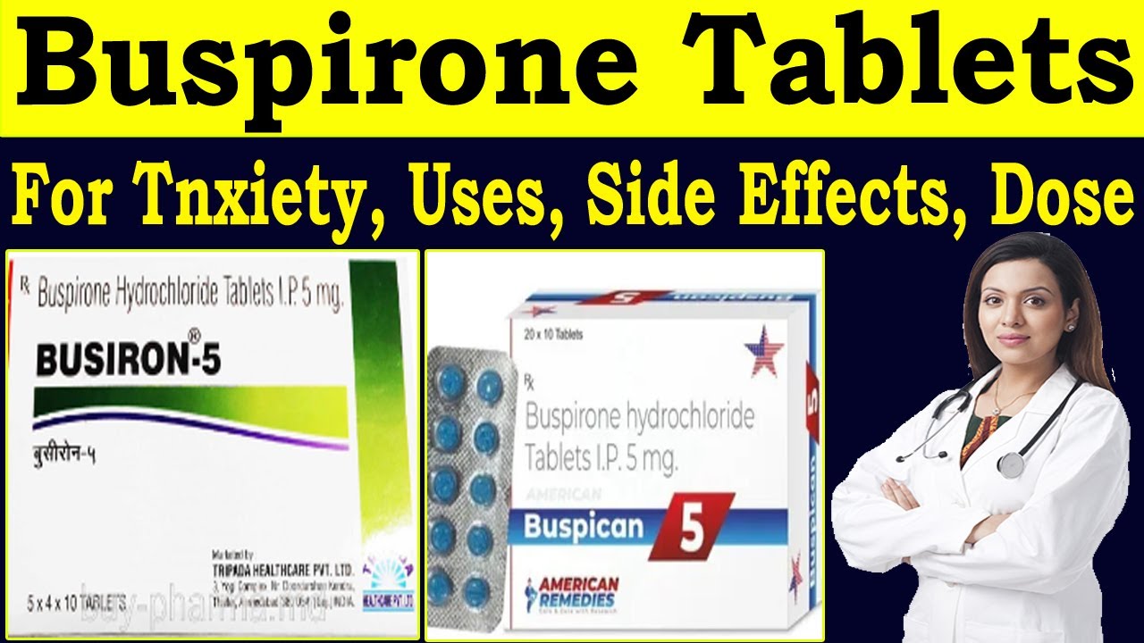 Buspirone tablet | Mechanism of action | buspirone HCl 5 mg tablet ...