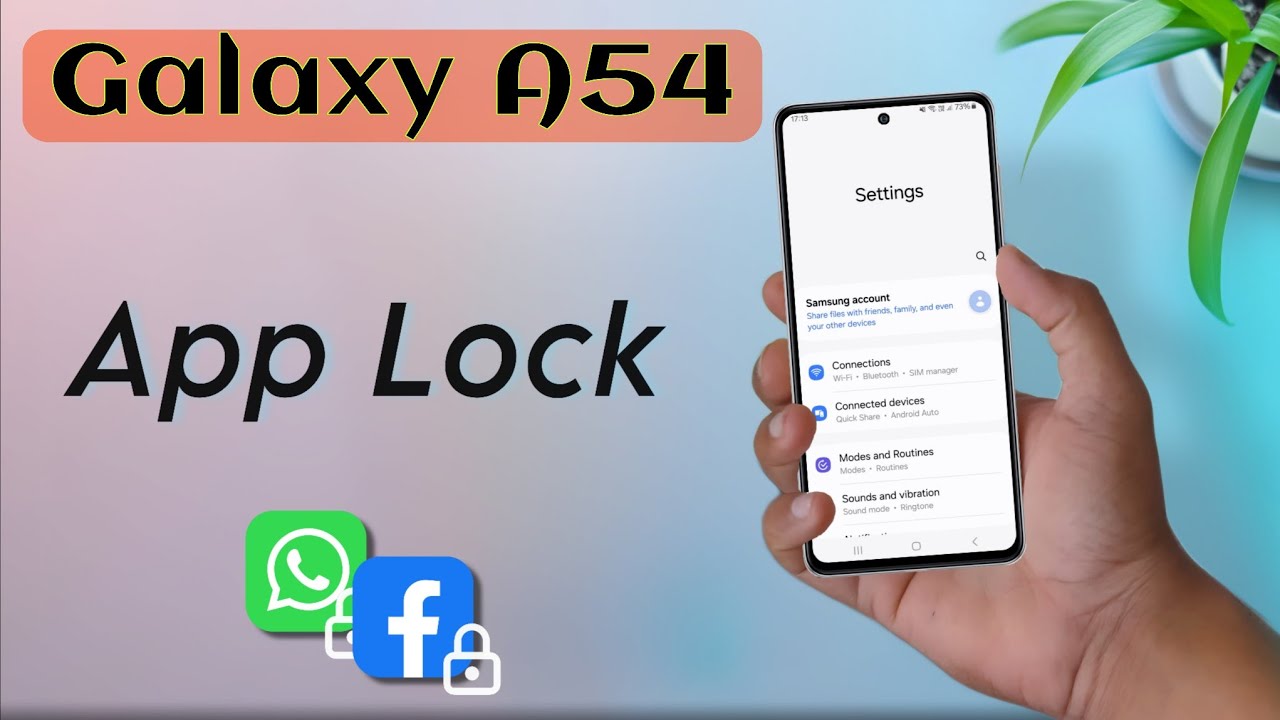 Samsung Galaxy A54 App Lock Settings | Samsung A54 me App Lock Set ...