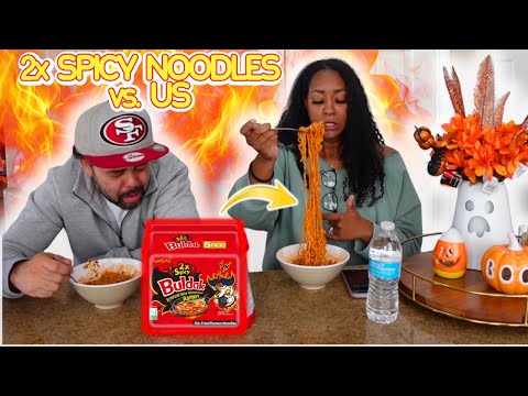 Couples 2X Spicy Noodle Challenge 🌶🔥 | Who Can Handle the Heat?