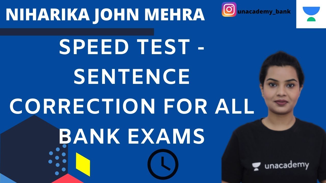 Speed Test - Sentence Correction for All Bank Exams in English ...