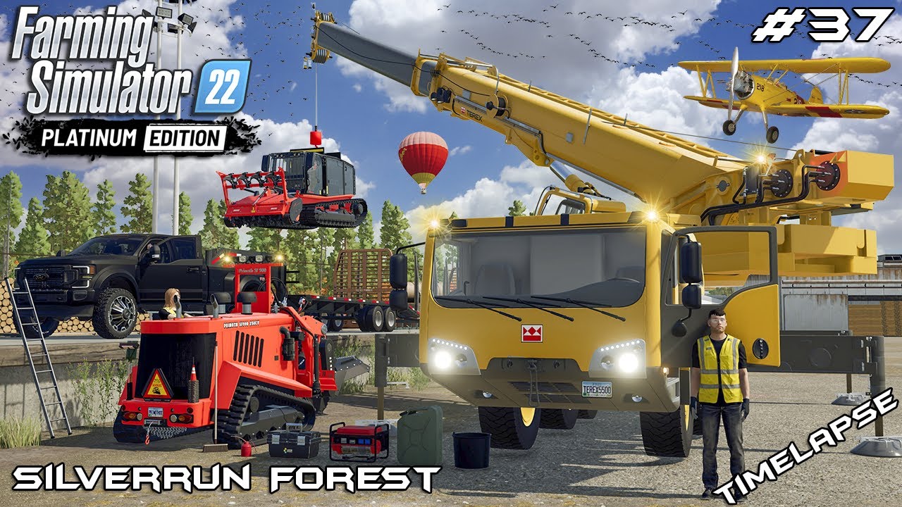 Unloading EQUIPMENT from TRAIN with a CRANE | Silverrun Forest | FS22 ...