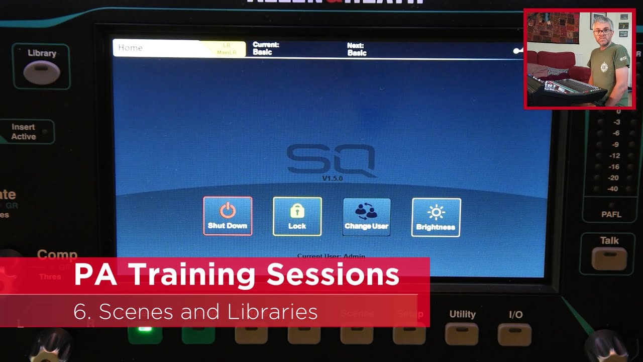Allen & Heath SQ6 Tutorial: Session 6: Scenes and Libraries - YouTube