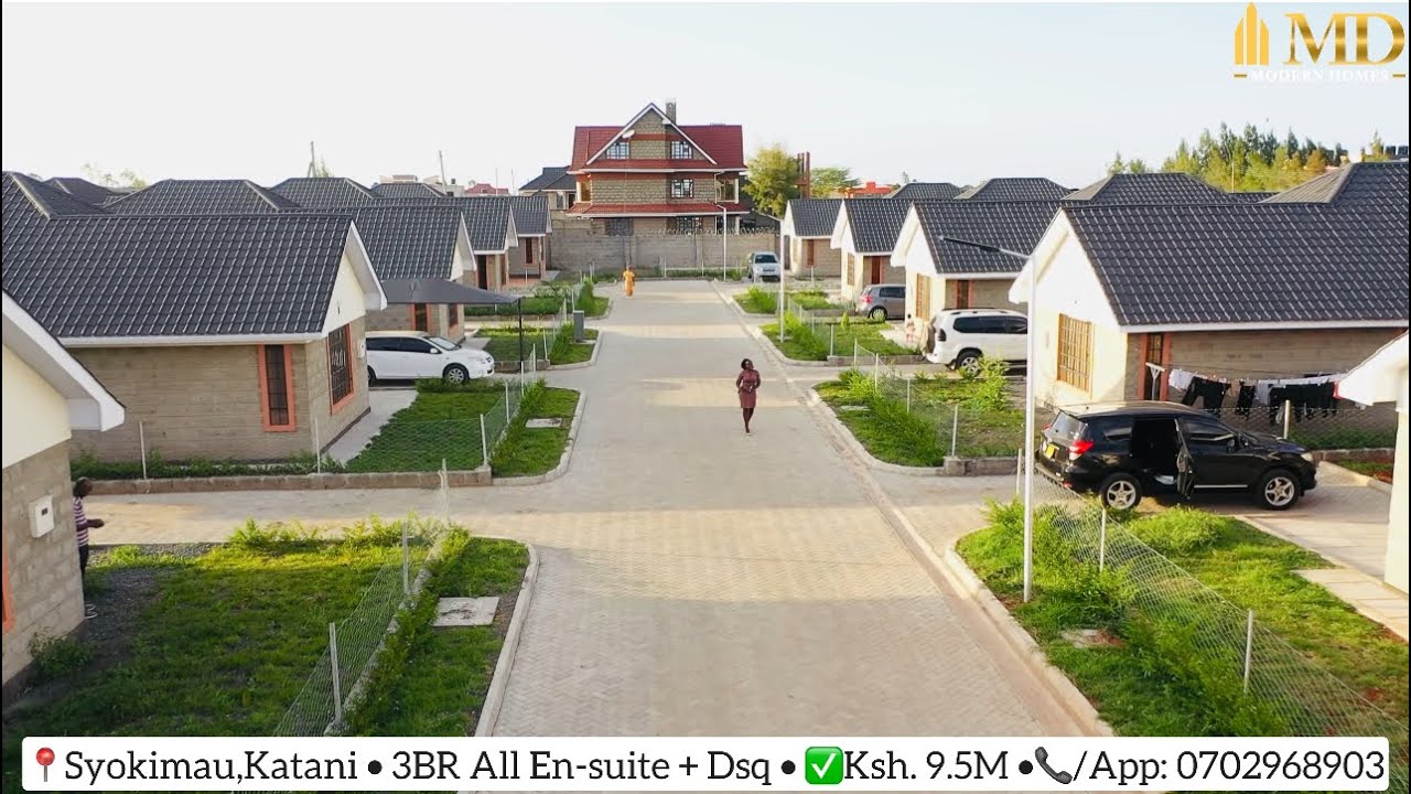 Ksh. 9.5M Elegant 3BR + DSQ in Syokimau, Katani ,Gated Estate - YouTube