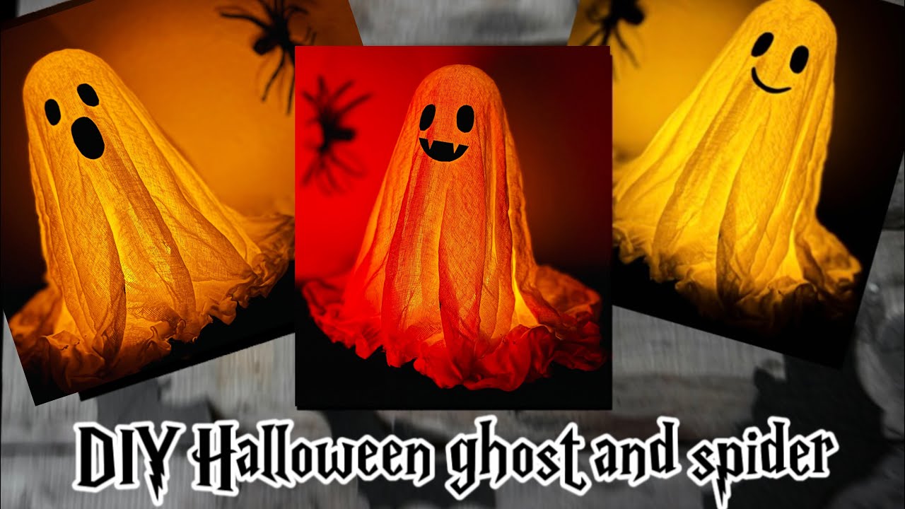 Easy DIY Halloween Ghost & Spider: Easy Spooky Decorations for Your ...