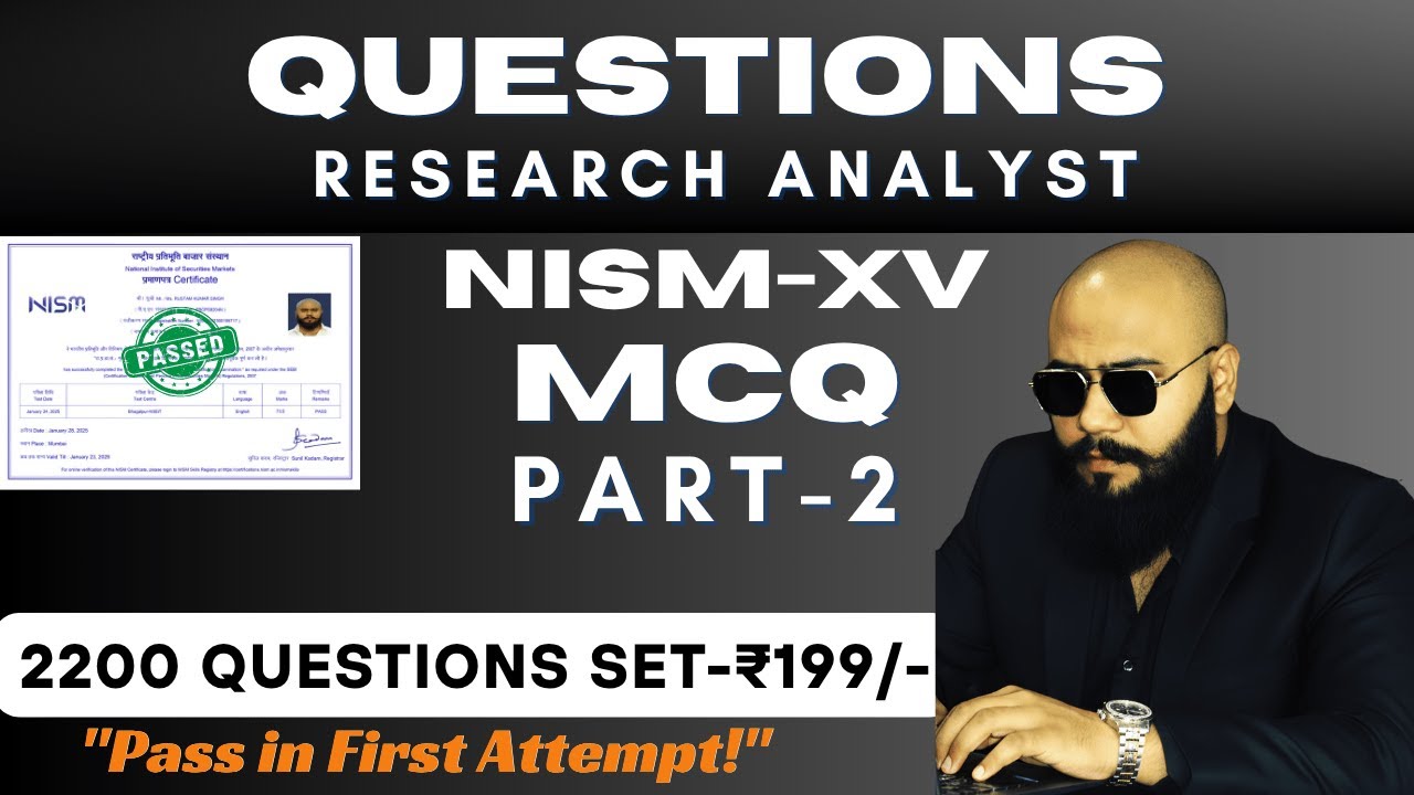 NISM XV Research Analyst MCQ Series | 600 Questions Series Part-2 ...