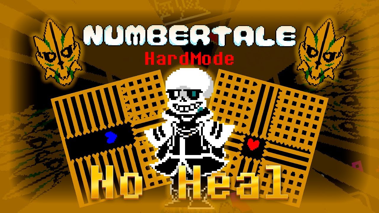 Numbertale Sans Fight HardMode Phase 1 No Heal - YouTube