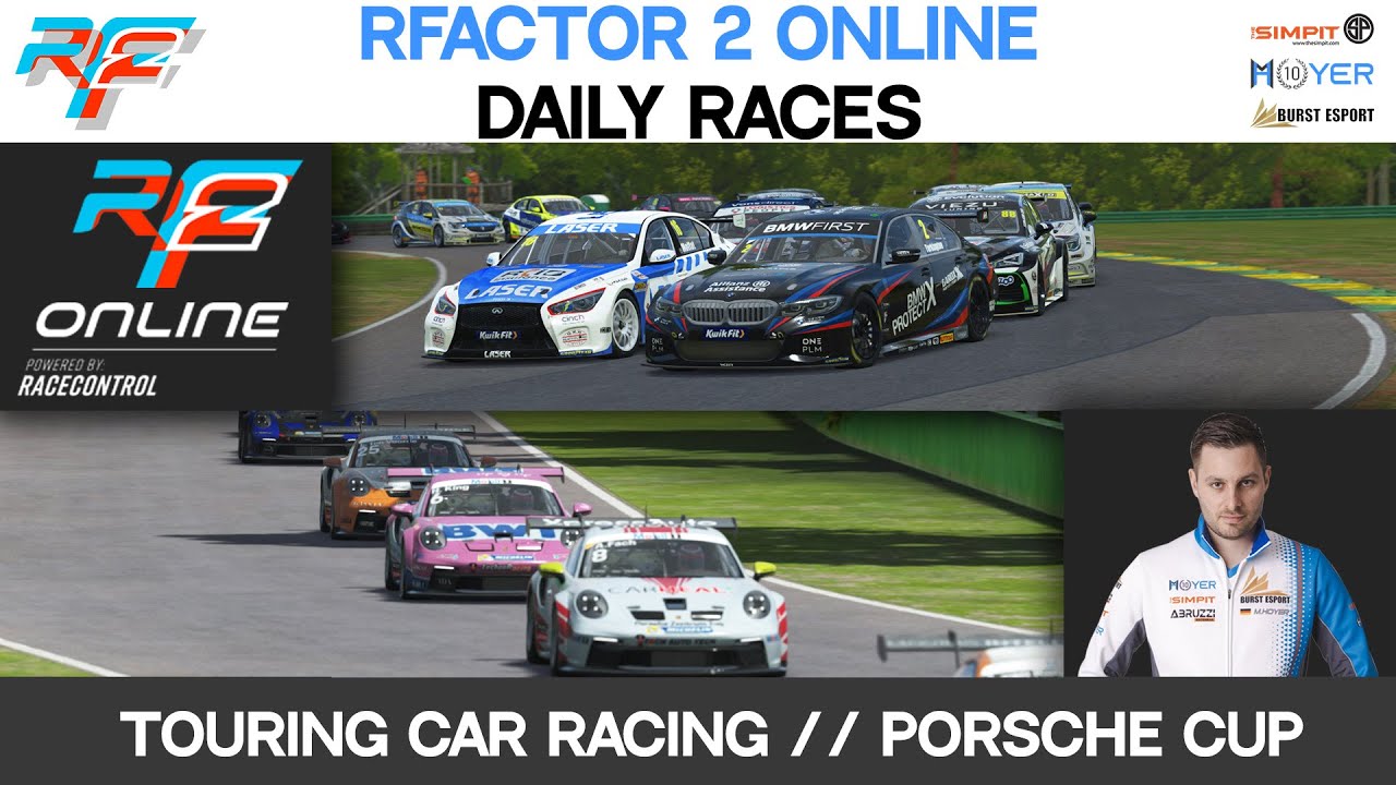 rFactor 2 Online - Touring Car & Porsche Cup Races - YouTube