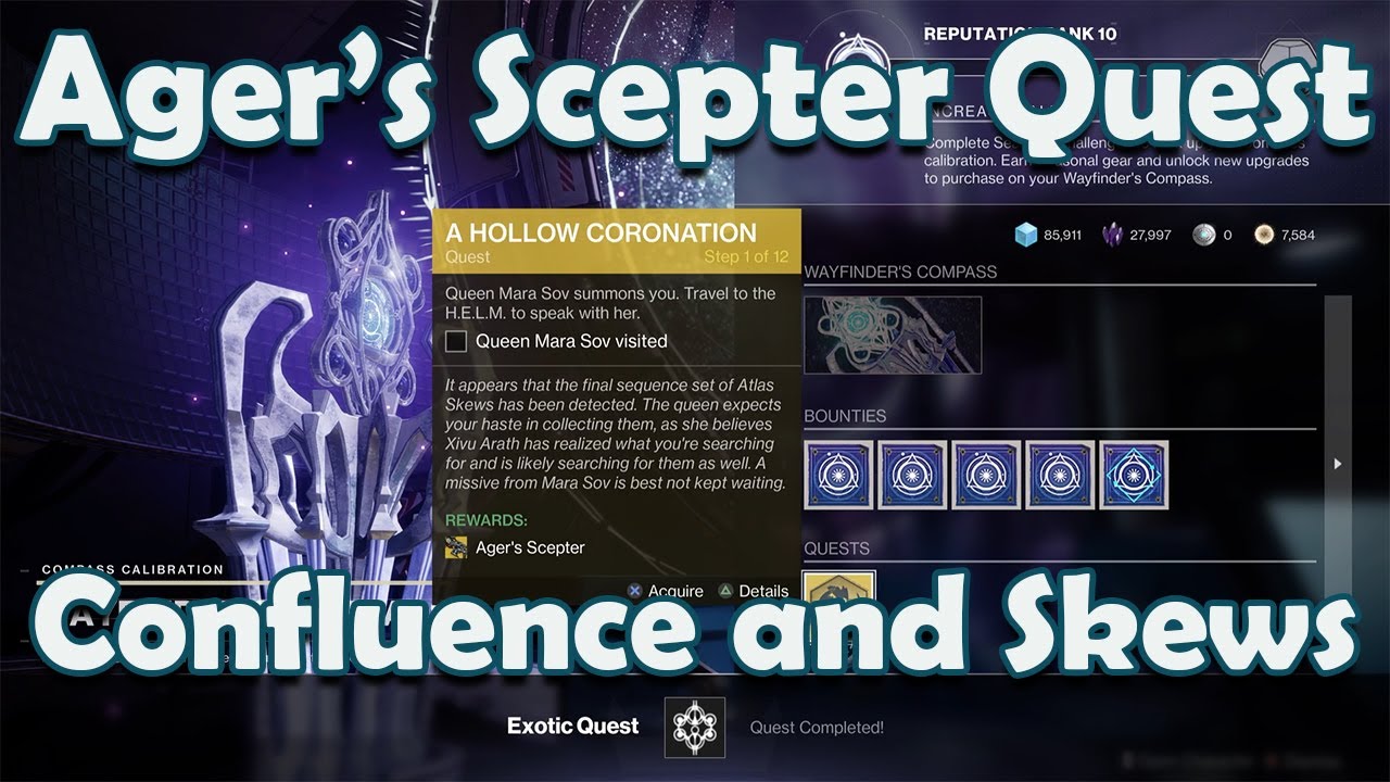How to start the ager scepter quest. Find the confluence and skews ...