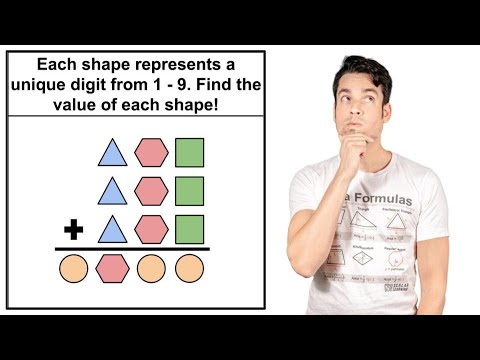 Find the value of each SHAPE (all unique digits)! - YouTube