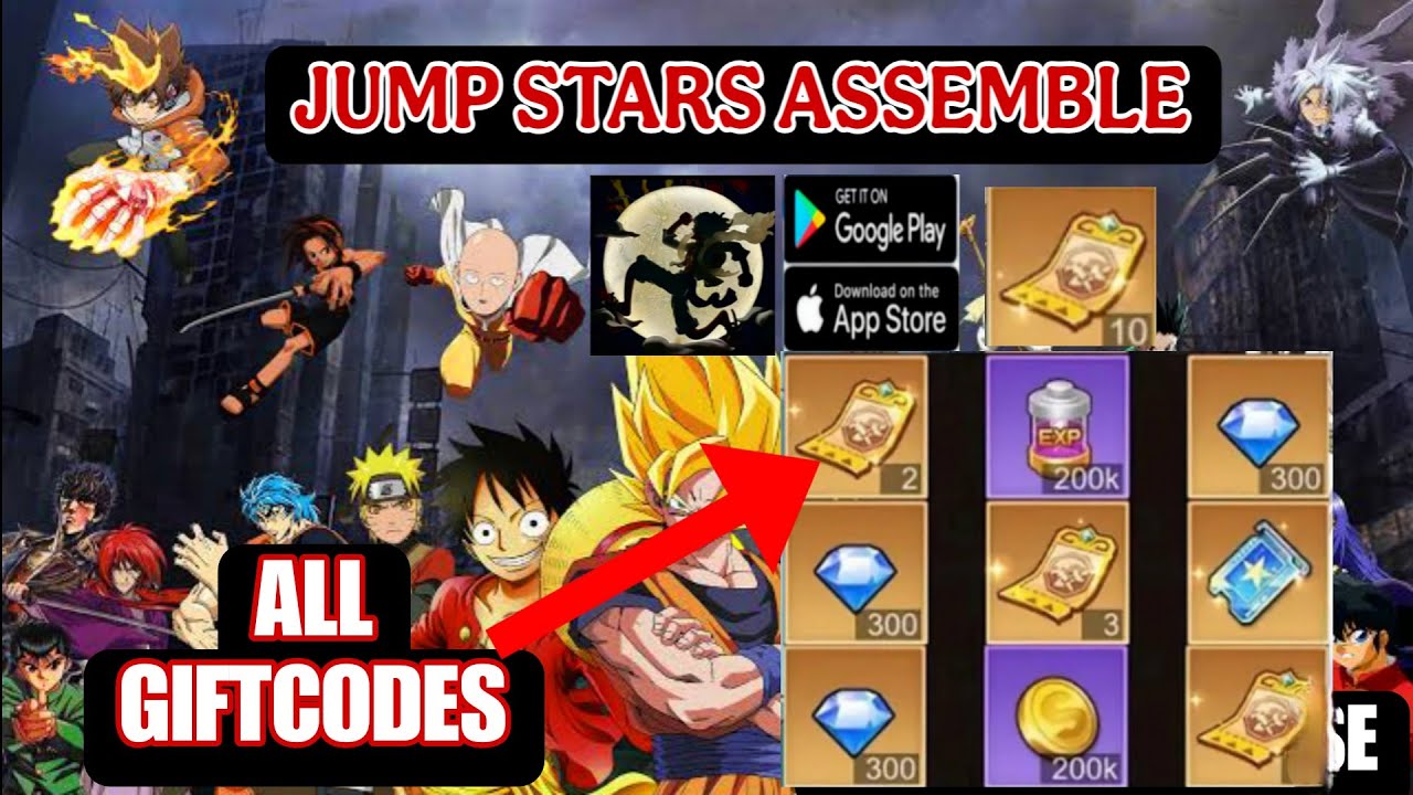 JUMP Stars Assemble & All 4 Giftcodes | 4 Free Codes Jump Stars ...