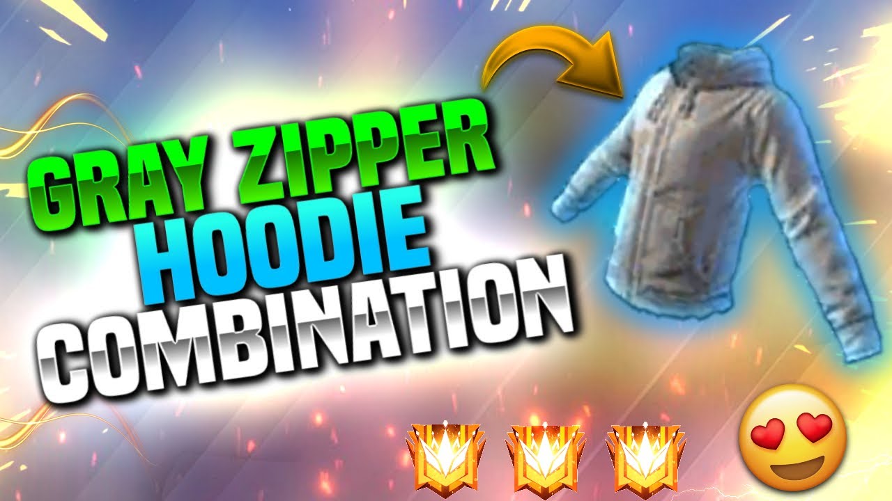 FREE FIRE GRAY ZIPPER HOODIE DRESS COMBINATION (in a new style) DRESS ...