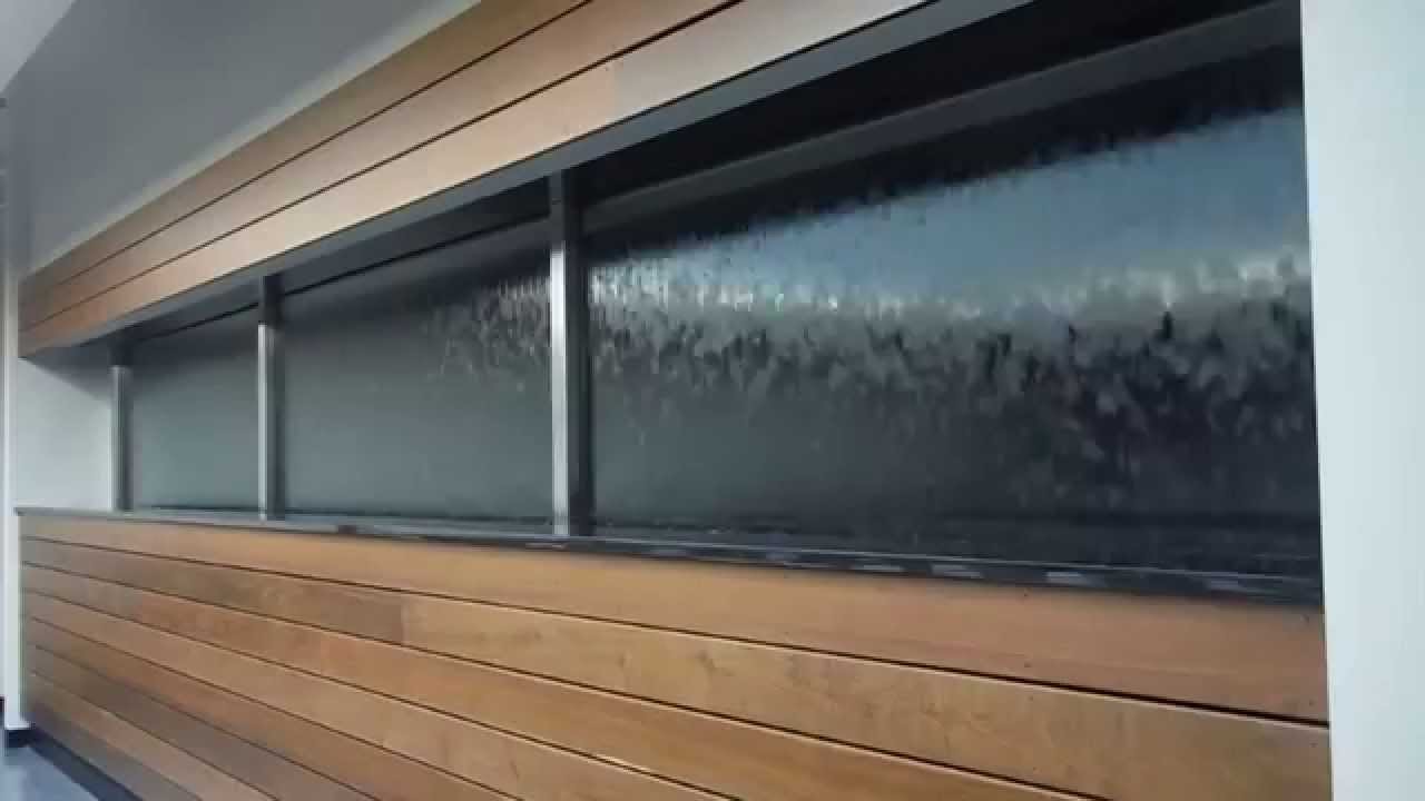 Glass Water Wall Waterfall Built Into Window Opening! Stunning Water ...