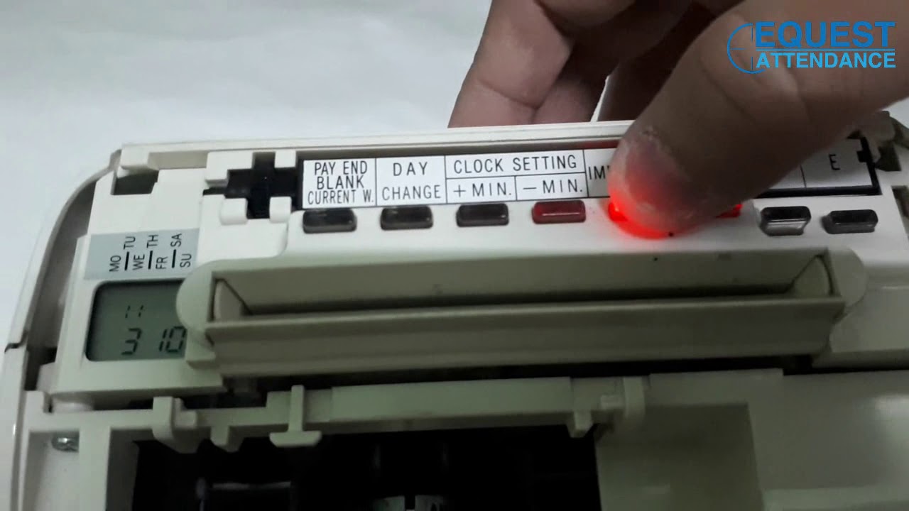 Amano EX3500N Punch Card Machine Hour Indication Setting ( Imprint ...