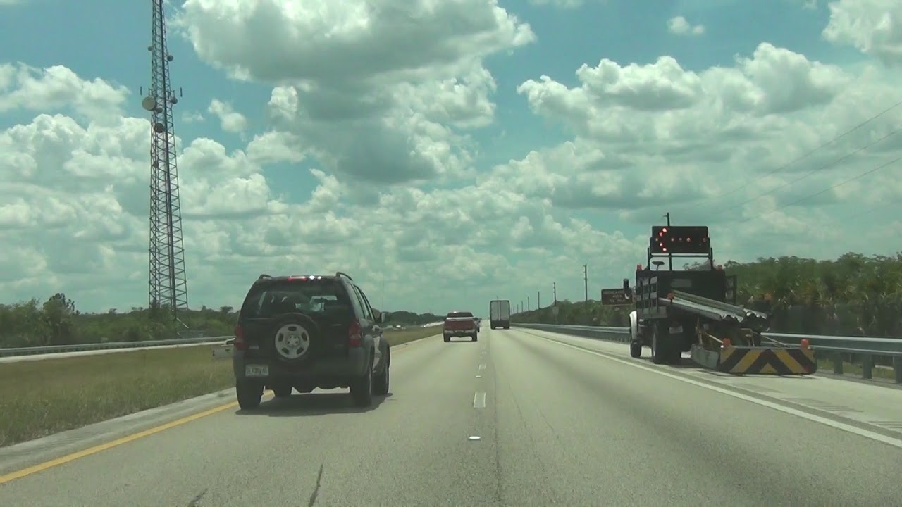 Florida - Interstate 75 North (Alligator Alley) - Mile Marker 40 to 60 ...